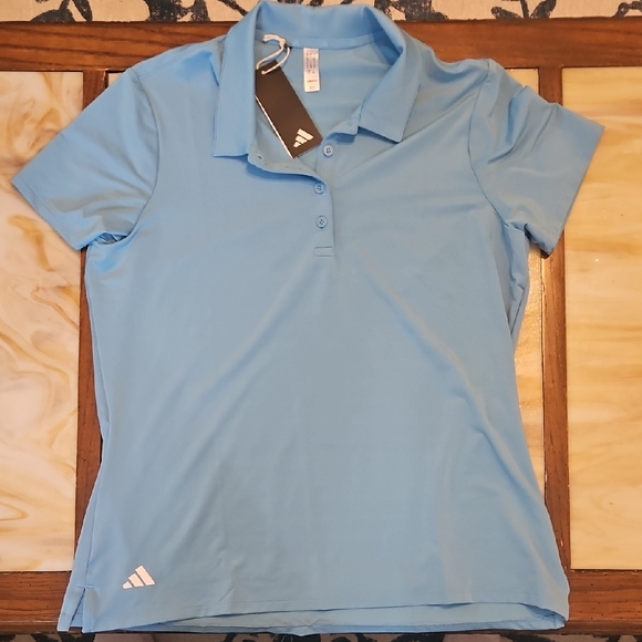 adidas | Tops | Adidas Womens Light Blue Semi Blue Blast Button Down ...
